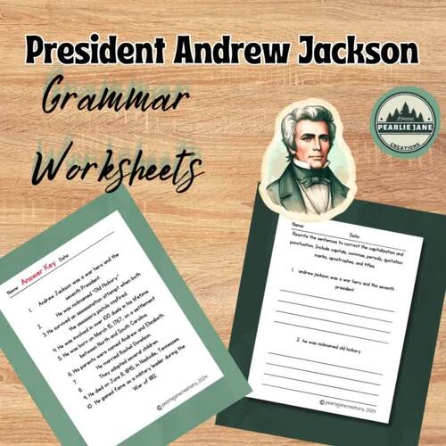 Andrew Jackson Grammar Capital Letters/Punctuation for 2nd, 3rd, & 4th ...