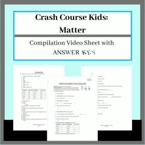 Properties of Matter: Crash Course Kids Video Sheet | TPT