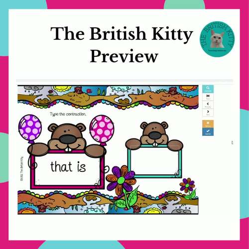 Groundhog Day Contractions Grammar Boom Cards™ by The British Kitty