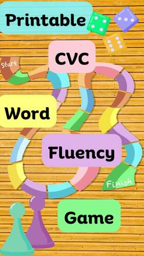CVC Word Fluency Board Games by Z-Girl Creations | TPT