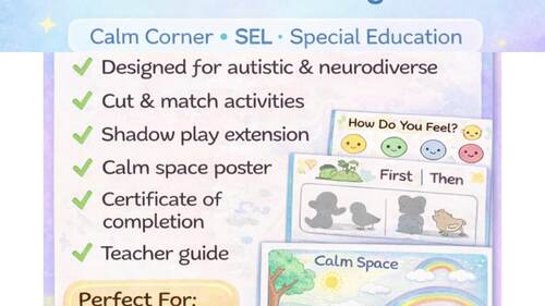 Autism-Friendly Calm Coloring & SEL Toolkit | Calm Corner Activities ...