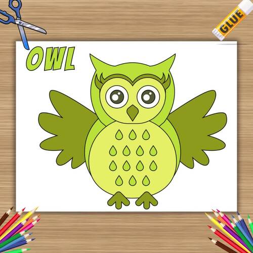 Owl Craft Activity | Cut and Paste Craft | Forest Animal Craft ...