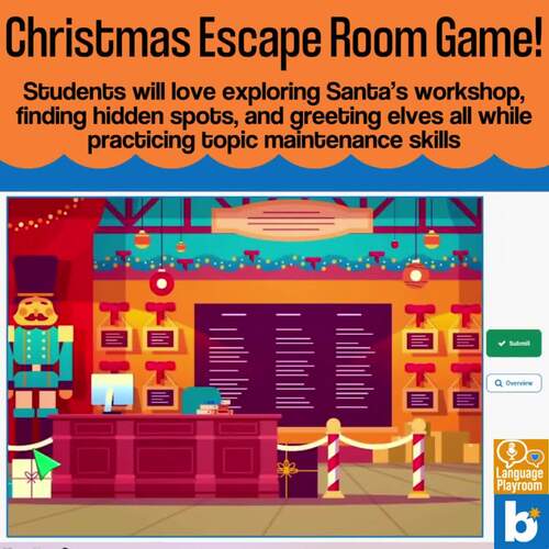 Topic Maintenance Christmas Santa's Workshop BOOM CARD Social Escape ...