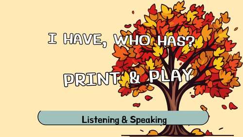 I Have, Who Has? Autumn Vocabulary Card Game|K-2|Interactive Activity