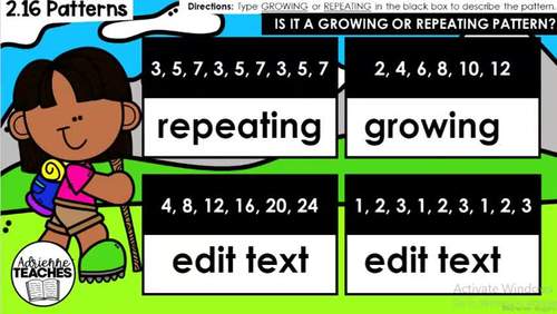 SOL 2.16 2.17 Patterns Functions Assessments - Google Slides - Distance ...