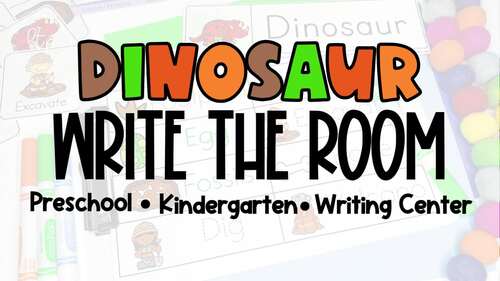 Dinosaur Write the Room Preschool, Pre-K & Kindergarten Literacy Center ...