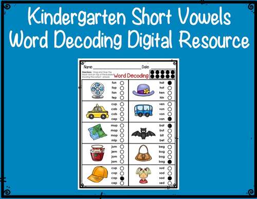 Digital Kindergarten Word Decoding for Google Slides | TPT