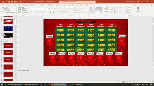 Christmas Jeopardy Trivia PowerPoint Game - (Score, Timer, Wager on Mac ...