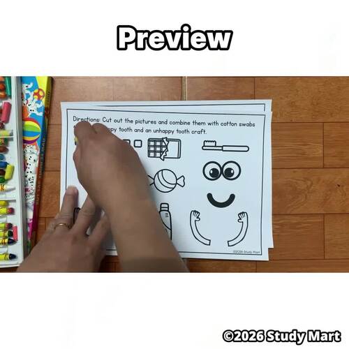 Dental Health Craft Activity – Happy and Sad Tooth Project by Study Mart