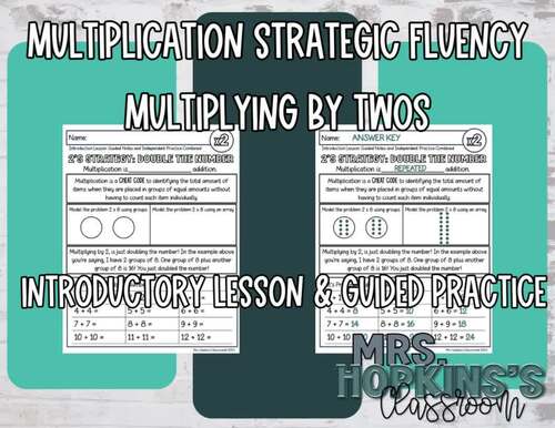 Multiplication Fact Fluency Strategies Lesson and Worksheets | TWOS