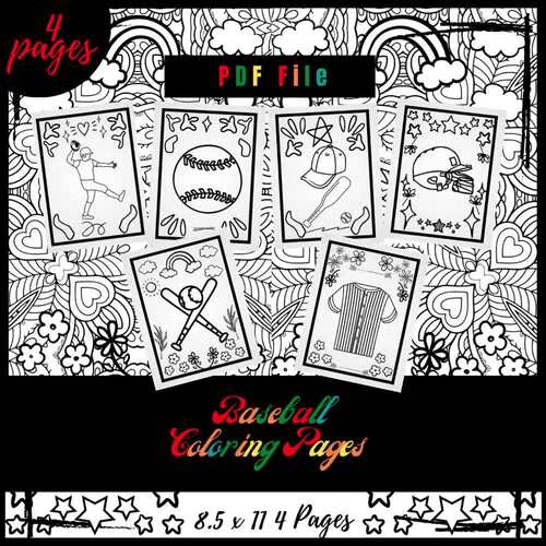 baseball kids printable coloring pages