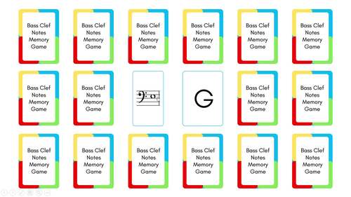 Music Bass Clef Notes Interactive PowerPoint Memory Game by Top Teacher ...
