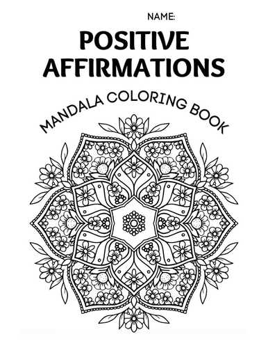 Mandala Positive Affirmations Coloring Book | 10 Calming Pages [Printable]