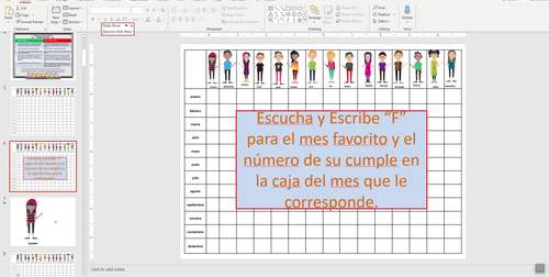 Spanish 2 Review Dictado – Listening to Birthdays, review months ...