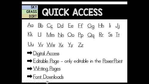 Sky, Grass, Dirt Writing Pages and Letter Displays | TPT