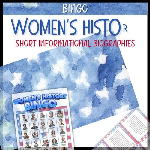 Women's History BINGO Game | Short Informational Biographies and ...