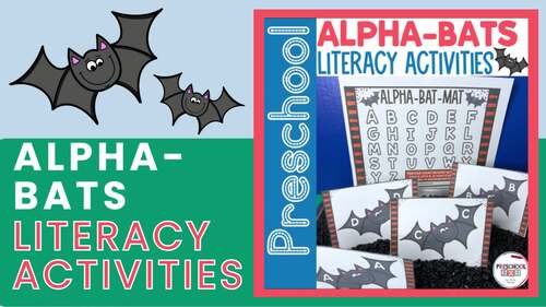 Fall Literacy Activities For Preschool - ALPHA-BATS by Preschool SOS