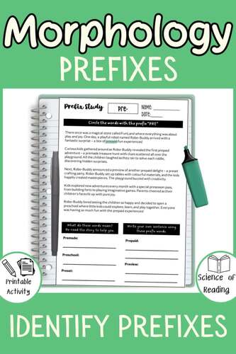 Prefixes Morphology Passages 4th & 5th Grade Science of Reading ...