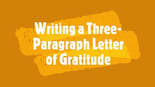Thank You Letter (Gratitude Letter) Prompt and Common Core Rubric ...