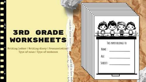 3rd level worksheets|Writing letter| diary |Pronunciation|Type of ...