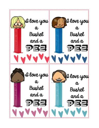 Valentines Day Gift Tag Teacher to Student Pez Candy Theme | TPT