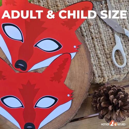 Fox Mask | Fox Mask for Kids | Fox Mask for Adults | Red Fox Mask