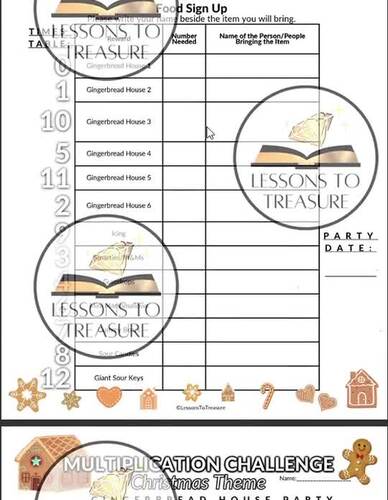 Christmas Times Tables Challenge, Multiplication, Class Party Goal
