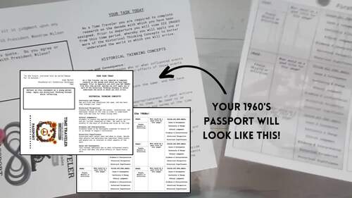 Historical Thinking Skills: The 1960s by Engaging4Students | TPT