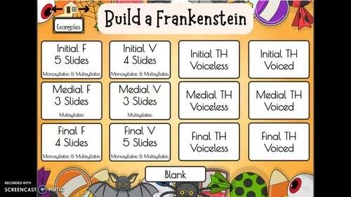 Build a Frankenstein BOOM Cards™ F, V, and TH Sounds - Digital Speech ...