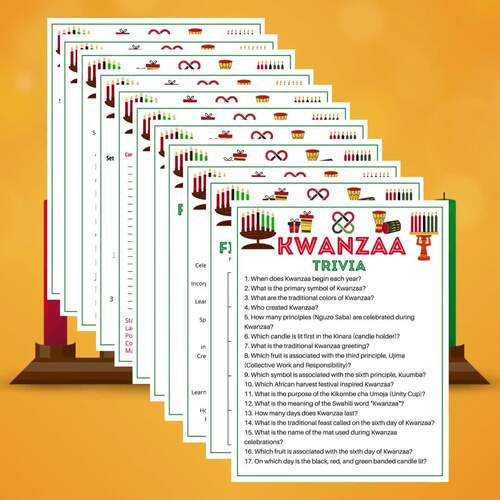 Kwanzaa Game Bundle,Black Culture Games,African Holiday Trivia,26 ...