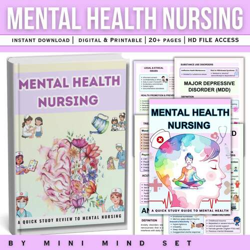 Mental Health Nursing Notes | Psychiatric Disorders Overview | Nursing ...