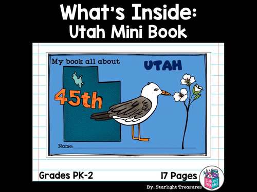 Utah Mini Book for Early Readers - A State Study by Starlight Treasures