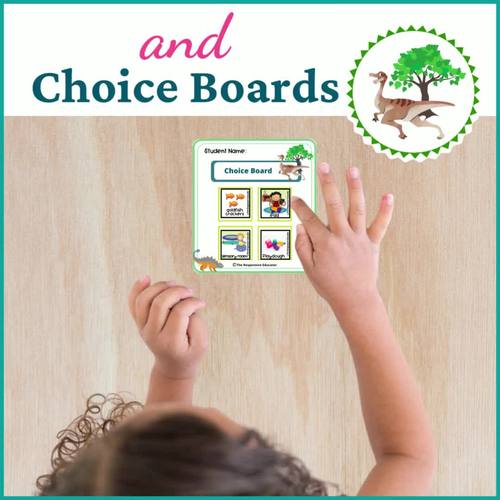 Dinosaurs Token Board with Visuals, Rewards for Token Board | TPT