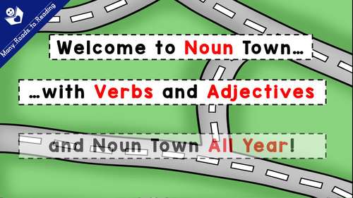 Noun Town - Verb Burg - Adjectives - Seasons PAPER BUNDLE | TPT
