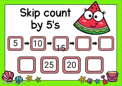 Skip Counting by 5 Boom Cards™ Distance Learning Multiplication | TPT