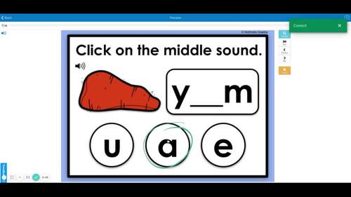 Medial Sounds Boom Cards™ Middle Sounds by Nathalie Rae Resources