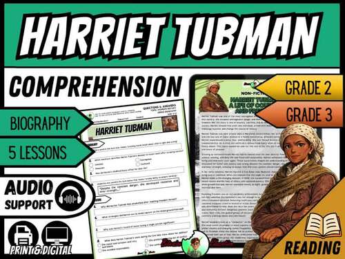 Harriet Tubman | Reading Comprehension | Grade 2/3 by Bitesize Education