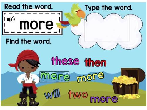 Sight Words Set 3 Read Listen Find and Type Boom Cards Distance Learning