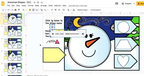 Google Classroom Winter 2D Shapes by Della Larsen's Class | TPT