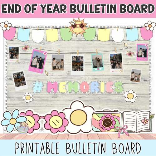 End of Year Bulletin Board Kit | Summer Memories Writing Activity | May ...
