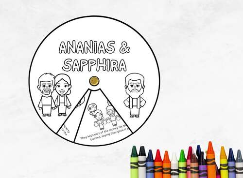 ananias and sapphira bible coloring pages