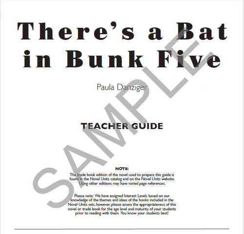 There's a Bat in Bunk Five Novel Units® Teacher Guide Novel Study