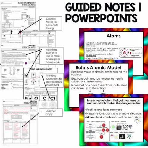 Water Cycle Guided Notes and PowerPoints NGSS, Science Guided Notes