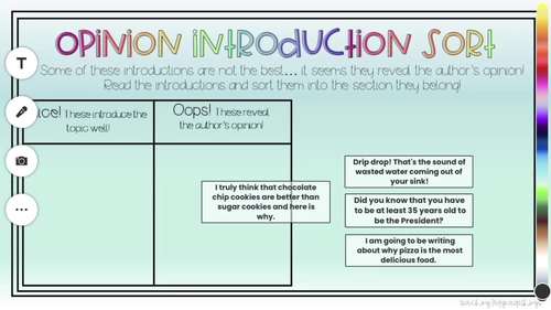 Virtual Opinion Writing- Introductions by teaching3rdgradethings