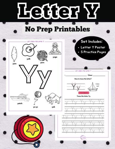 Letter Y No Prep Printable / Letters Worksheets / Alphabet Activity ...