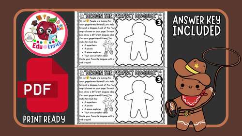 Disguise A Gingerbread Man Project | Mini Book| Emergent Reader ...