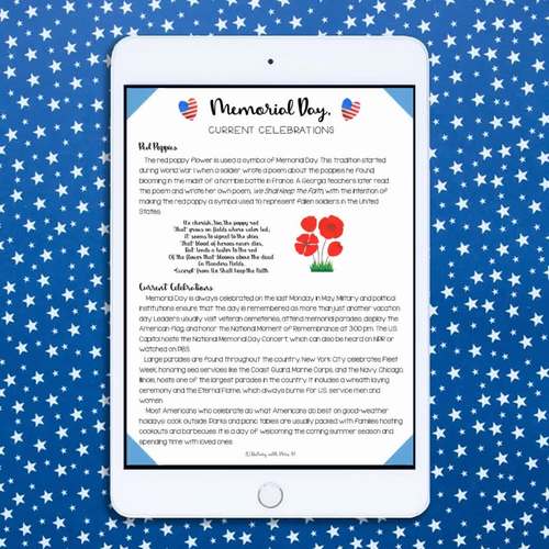 Memorial Day Lesson Middle School Readings and Activities by History ...