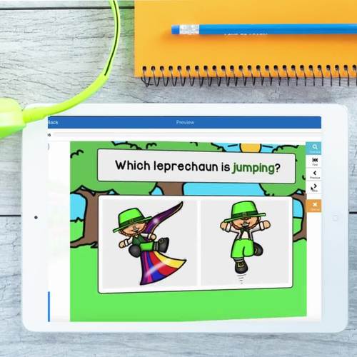 Leprechaun Verbs Boom Cards by Little Beacon | TPT