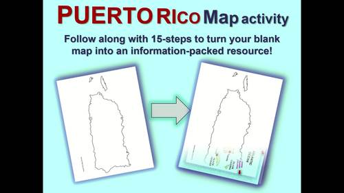 PUERTO RICO Map Activity: 15 easy-to-follow steps (interactive slides ...