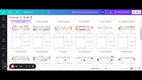 Substitute Teacher Note | While You Were Away | Classroom Communication ...